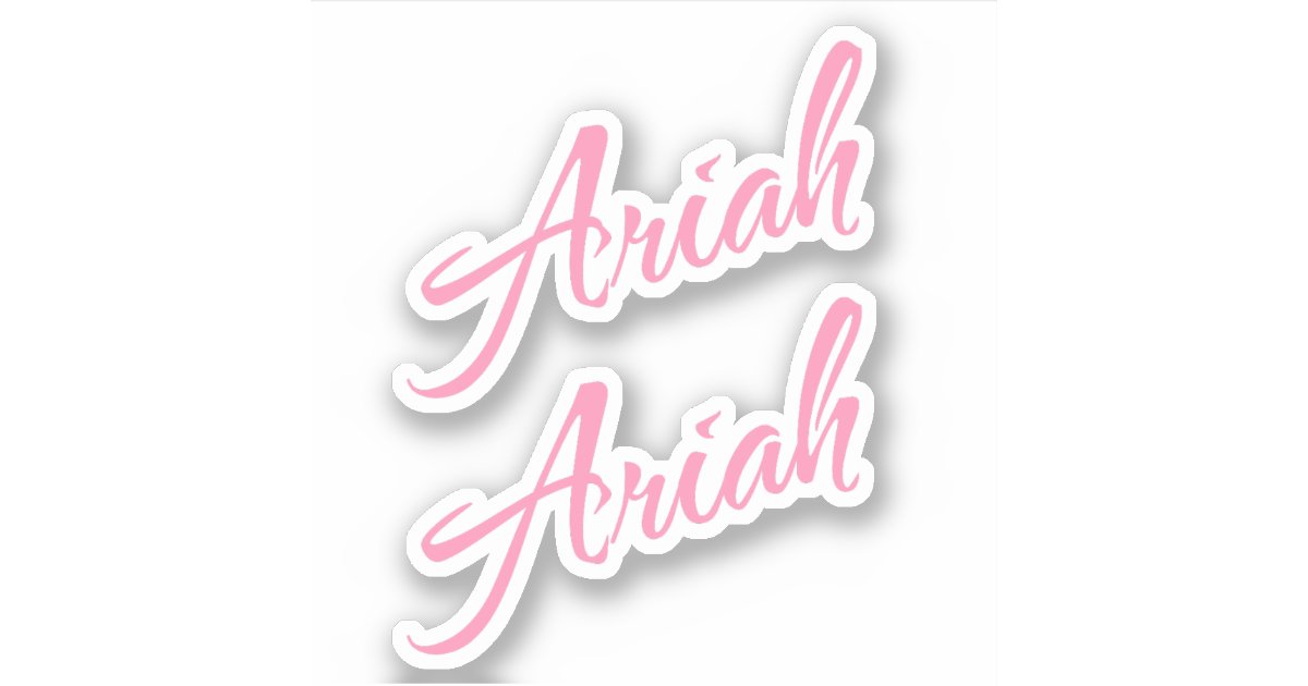 Ariah name x2 sticker | Zazzle