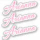 Arianna Decorative Name in Pink x3 Sticker | Zazzle