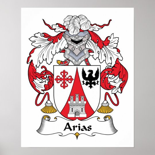 Arias Family Crest Poster | Zazzle.com