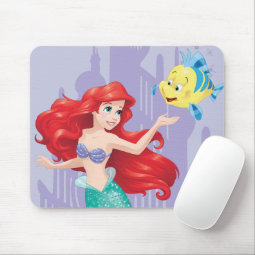 Ariel and Flounder Mouse Pad | Zazzle