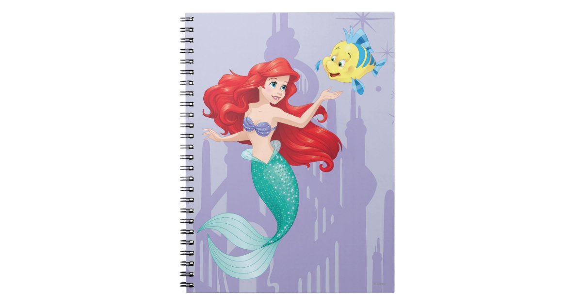 Ariel and Flounder Notebook | Zazzle