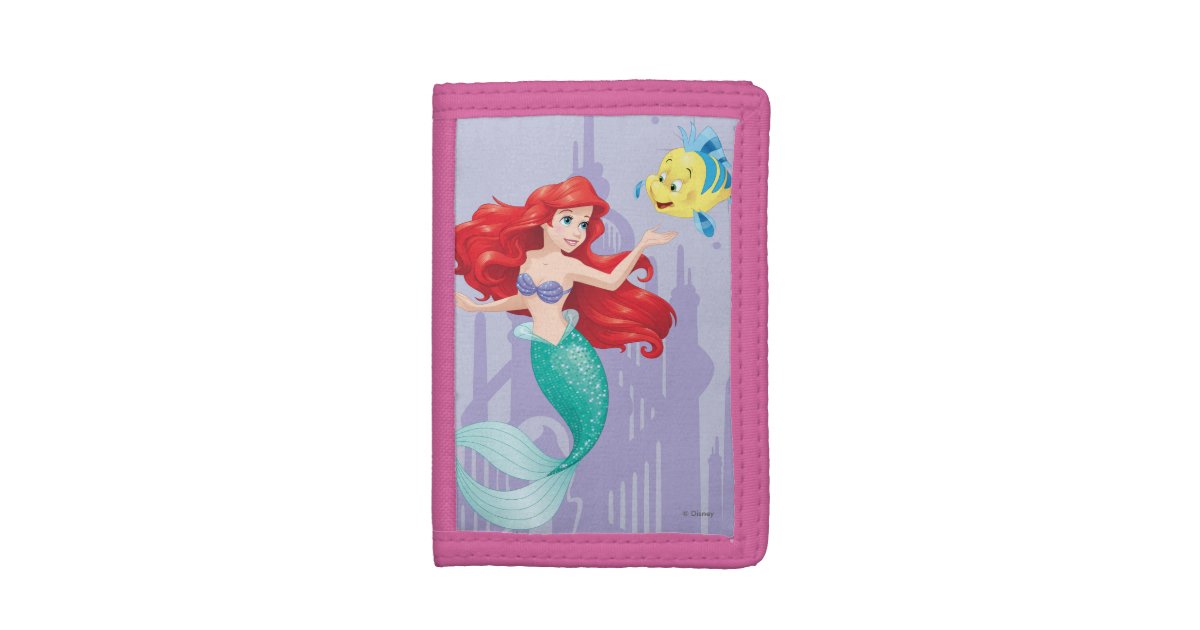 Ariel and Flounder Trifold Wallet | Zazzle