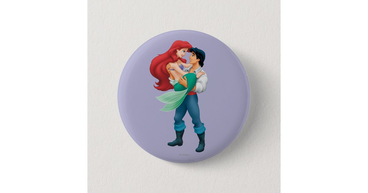 Ariel and Prince Eric Button | Zazzle