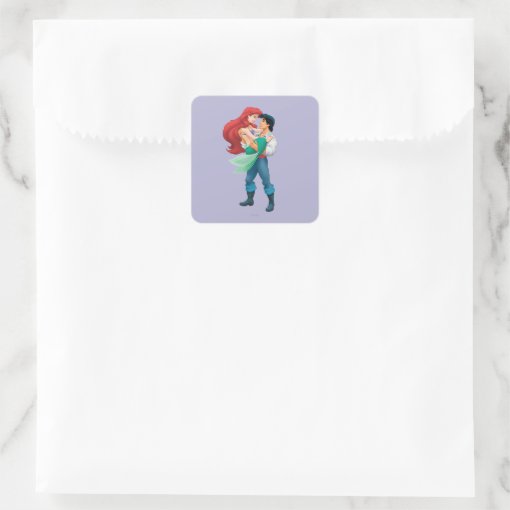 Ariel and Prince Eric Square Sticker | Zazzle
