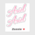 Ariel Decorative Name in Pink x2 Sticker | Zazzle