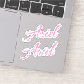 Ariel Decorative Name in Pink x2 Sticker | Zazzle