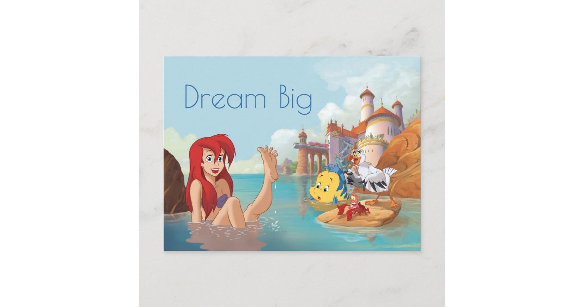 Ariel | Dream Big Postcard | Zazzle