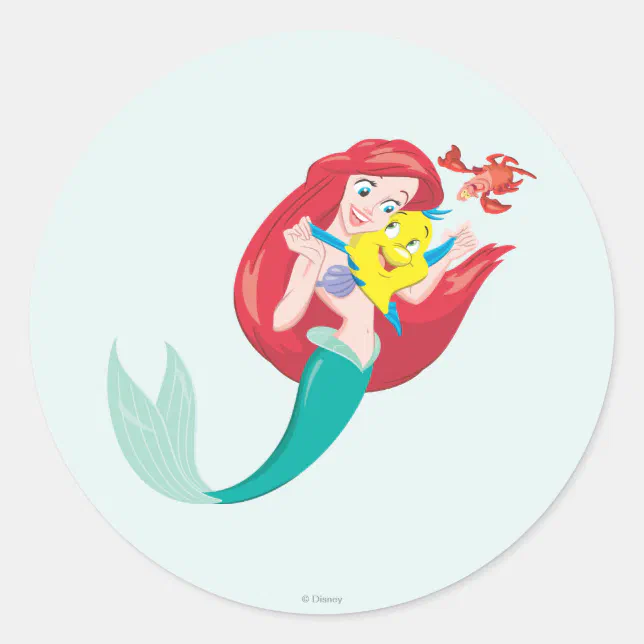 Ariel & Friends Classic Round Sticker | Zazzle