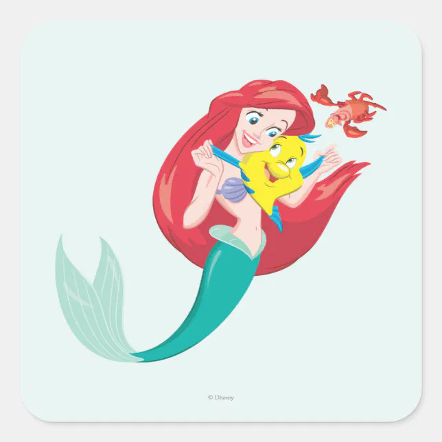 Ariel & Friends Square Sticker | Zazzle