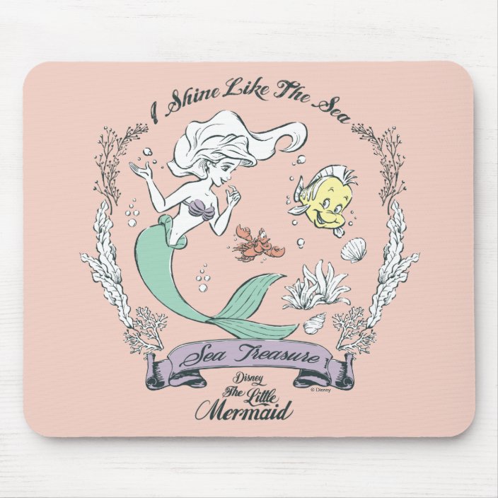 Ariel | I Shine Like the Sea Mouse Pad | Zazzle.com