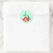 Ariel Laying Down Classic Round Sticker | Zazzle