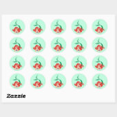 Ariel Laying Down Classic Round Sticker | Zazzle
