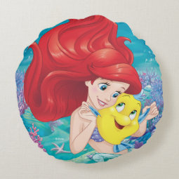Ariel | Make Time For Buddies Round Pillow | Zazzle