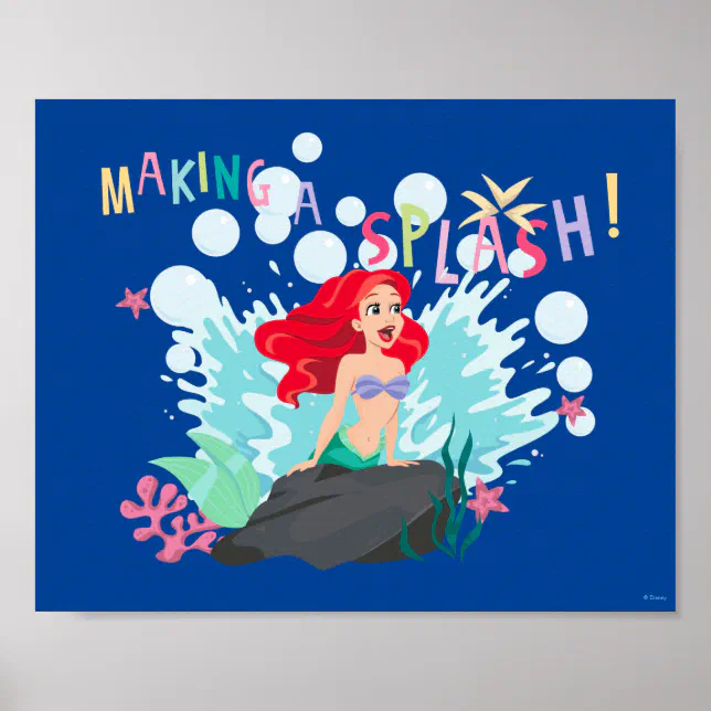 Ariel | Making A Splash! Poster | Zazzle