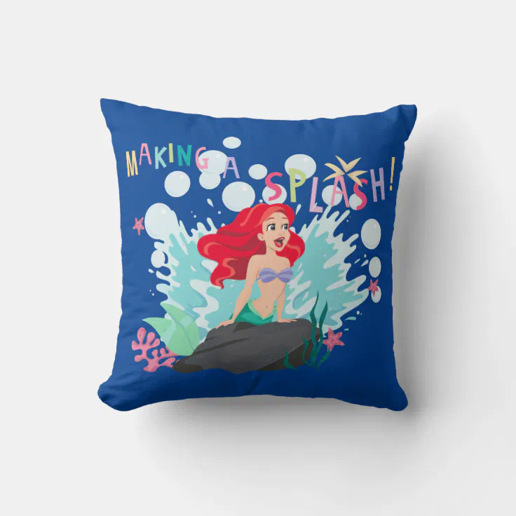Ariel | Making A Splash! Throw Pillow | Zazzle