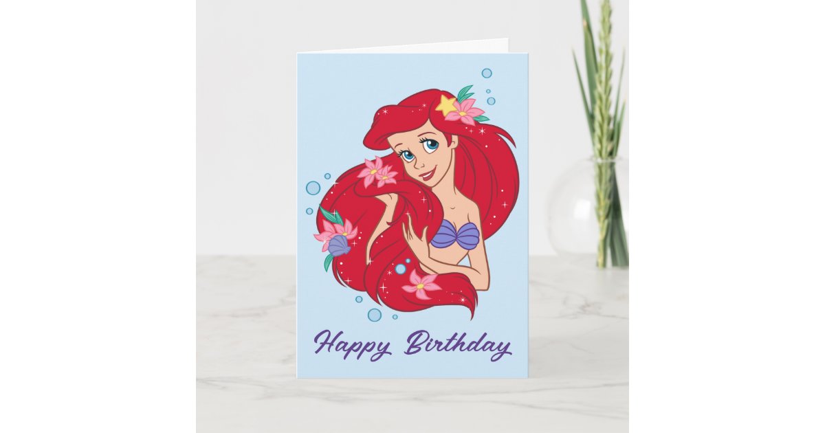 Ariel Ocean Beauty Bloom Card | Zazzle