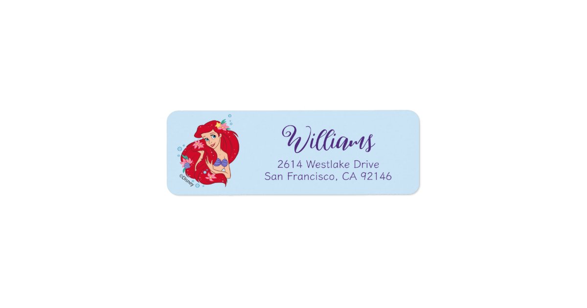 Ariel Ocean Beauty Bloom Label | Zazzle