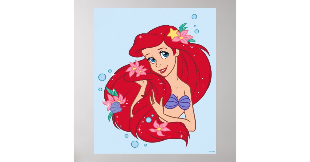 Ariel Ocean Beauty Bloom Poster | Zazzle