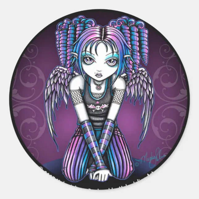 Ariel Pink Emo Angel Sticker | Zazzle