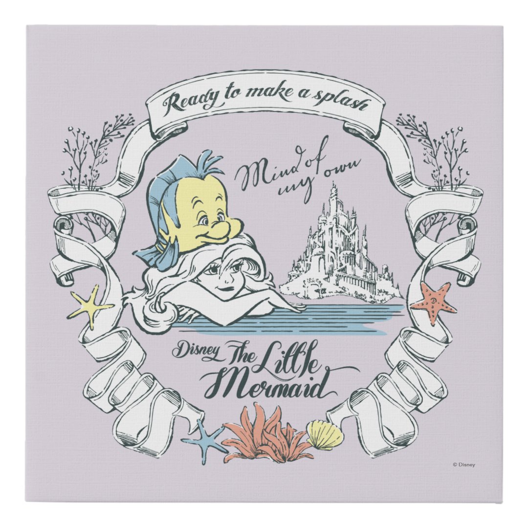Ariel | Ready to Make a Splash Faux Canvas Print | Zazzle