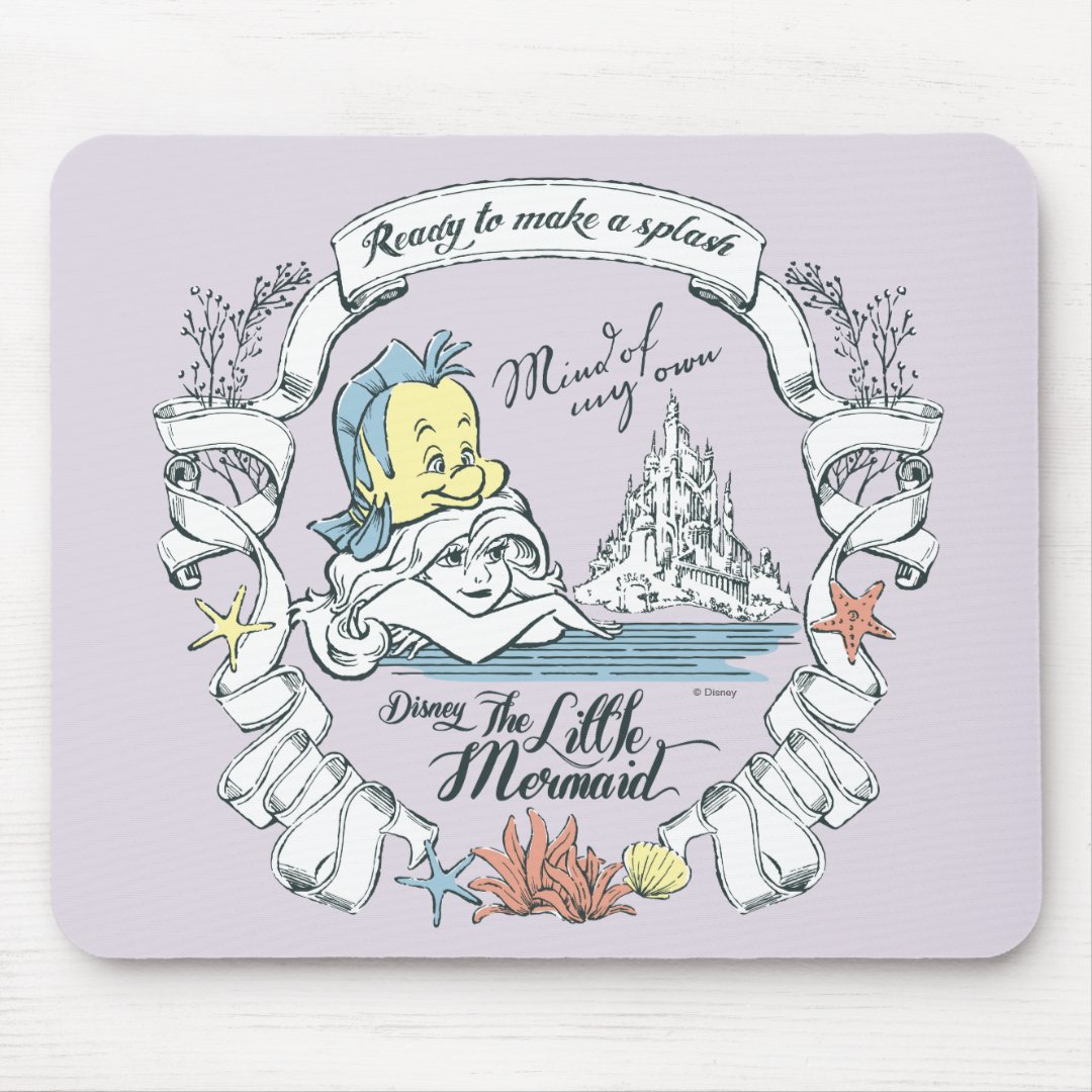 Ariel | Ready to Make a Splash Mouse Pad | Zazzle
