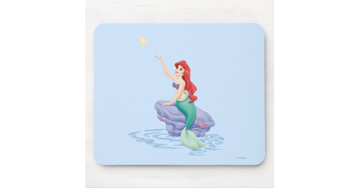 Ariel Sitting on Rock Mouse Pad | Zazzle