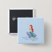 Ariel Sitting on Rock Pinback Button | Zazzle