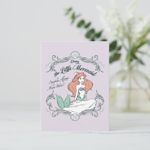 Ariel | Sparkles Always Make Waves Postcard | Zazzle