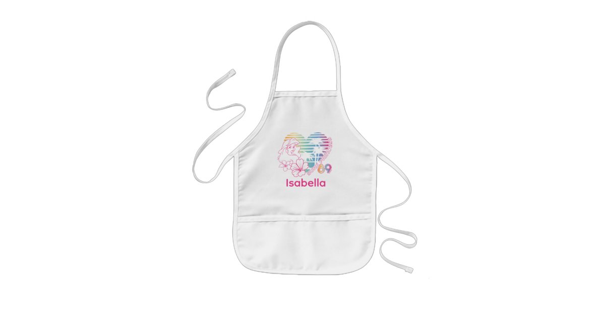 Ariel Surf Princess 89 Tropical Heart Kids' Apron | Zazzle