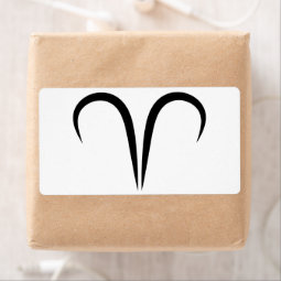 aries ares greek astrological symbol zodiac label | Zazzle