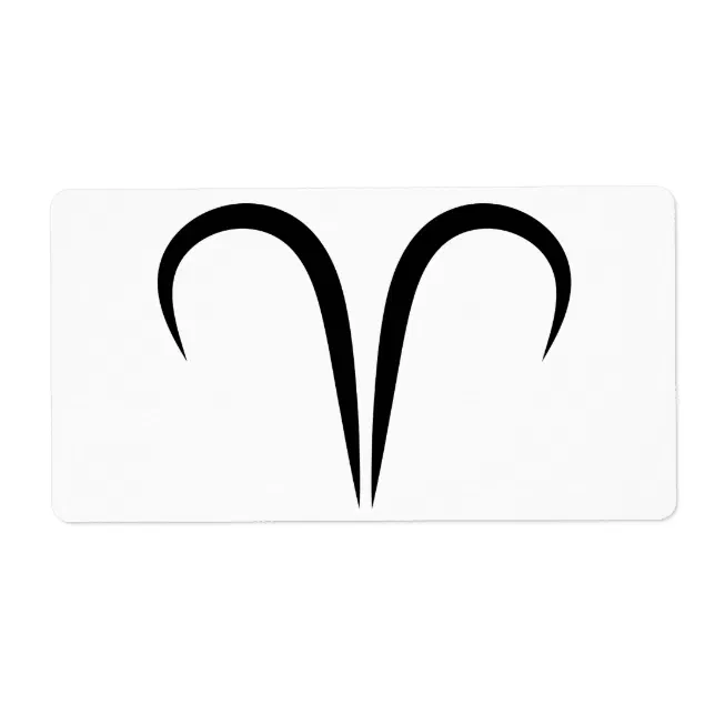 aries ares greek astrological symbol zodiac label | Zazzle