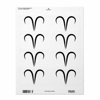 aries ares greek astrological symbol zodiac label | Zazzle