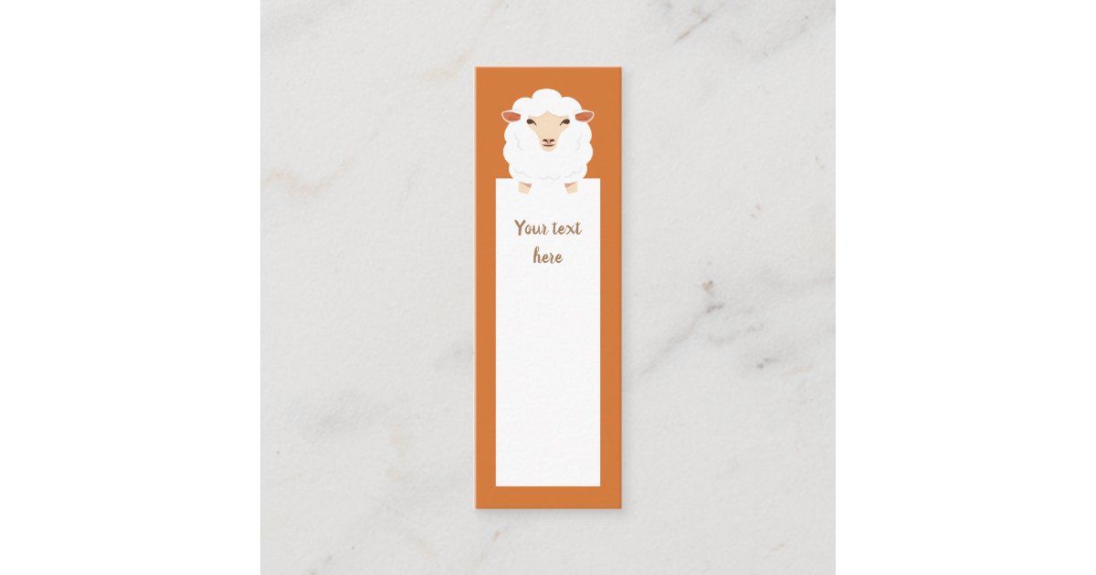 Aries cute lamb bookmark mini business card | Zazzle