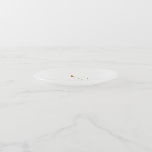 Aries | Minimalist Gold Zodiac Monogram Trinket Tray | Zazzle