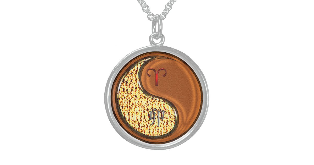 Aries & Wood Rabbit. Sterling Silver Necklace | Zazzle