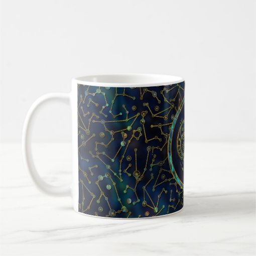 Aries Zodiac Gold Abalone on Constellation Coffee Mug | Zazzle