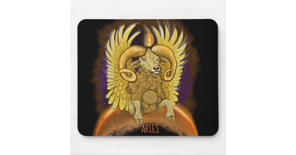 Aries Zodiac Sign Mouse Pad | Zazzle