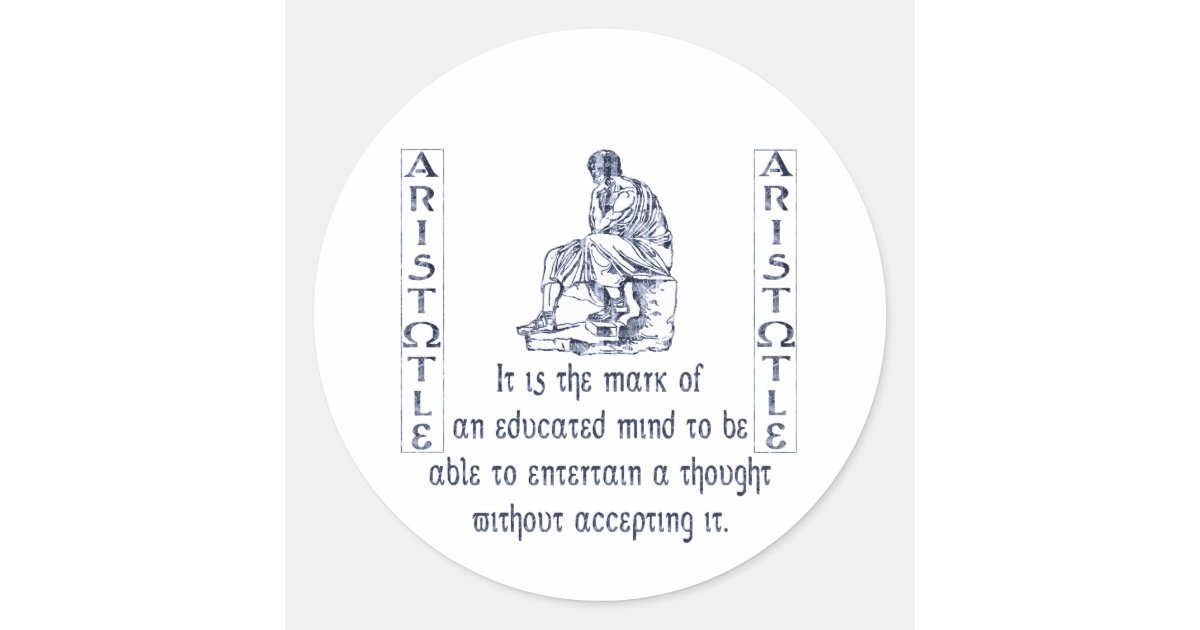Aristotle Classic Round Sticker | Zazzle