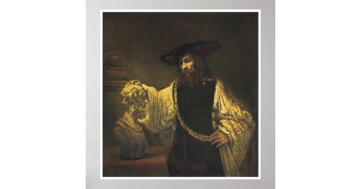 Aristotle Contemplating the bust of Homer, 1653 Poster | Zazzle