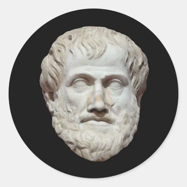 Aristotle Head Sculpture Classic Round Sticker | Zazzle