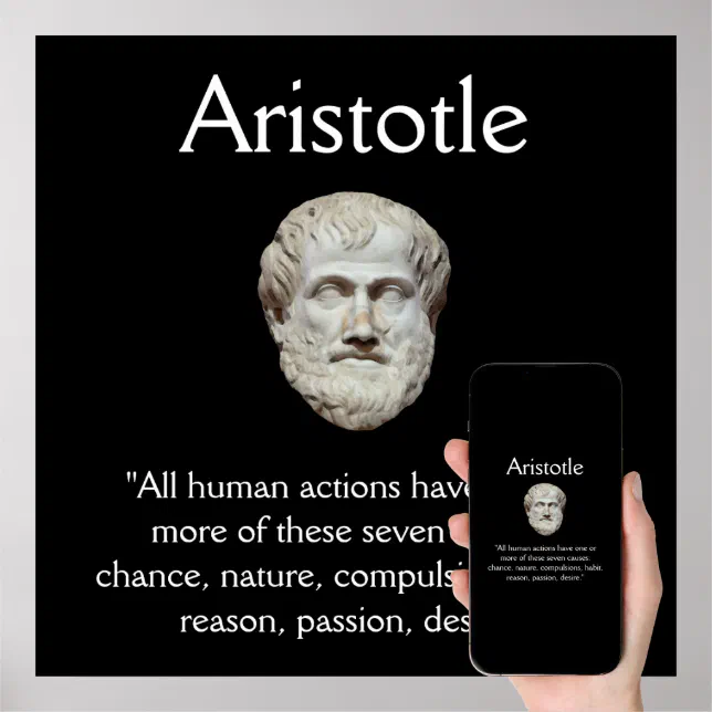 Aristotle - Human Behavior Quote Poster | Zazzle