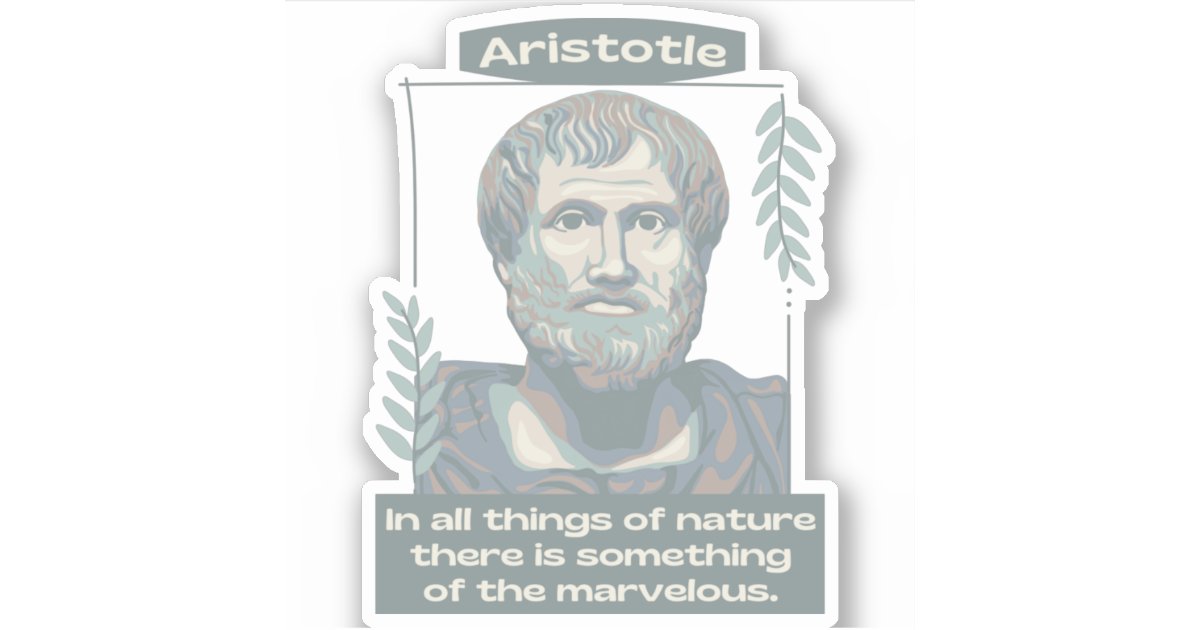 Aristotle Portrait And Quote Sticker | Zazzle