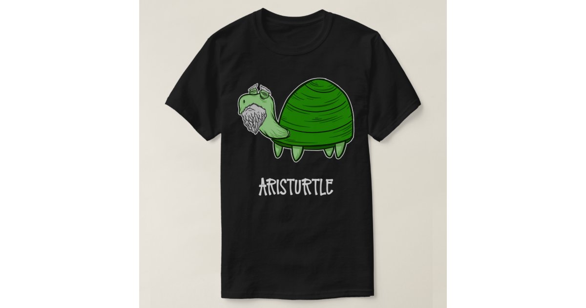 Aristurtle Aristotle as a Turtle Pun T-Shirt | Zazzle
