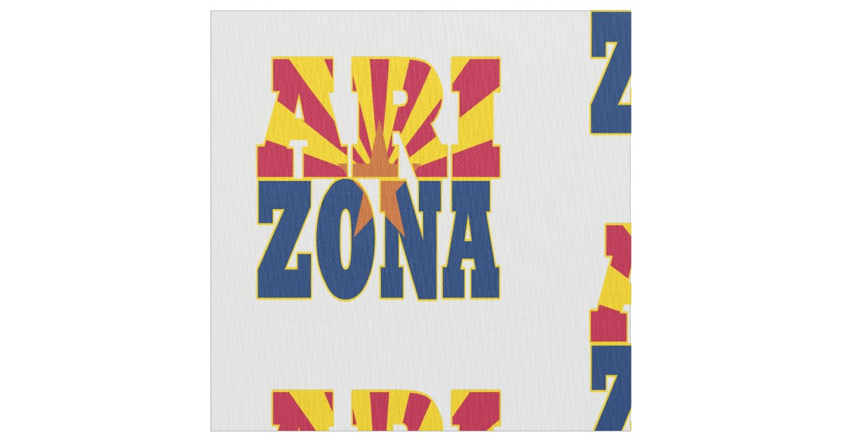 Arizona American state flag Fabric | Zazzle