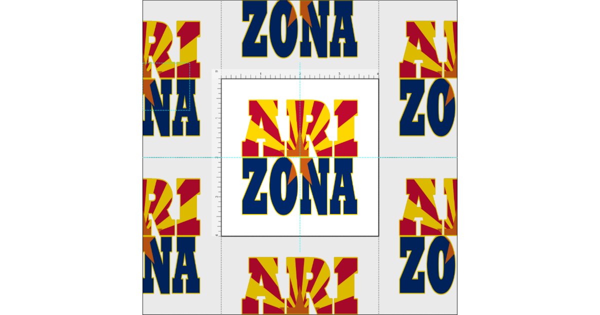 Arizona American state flag Fabric | Zazzle
