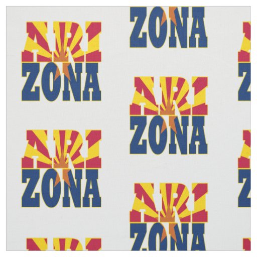 Arizona American state flag Fabric | Zazzle