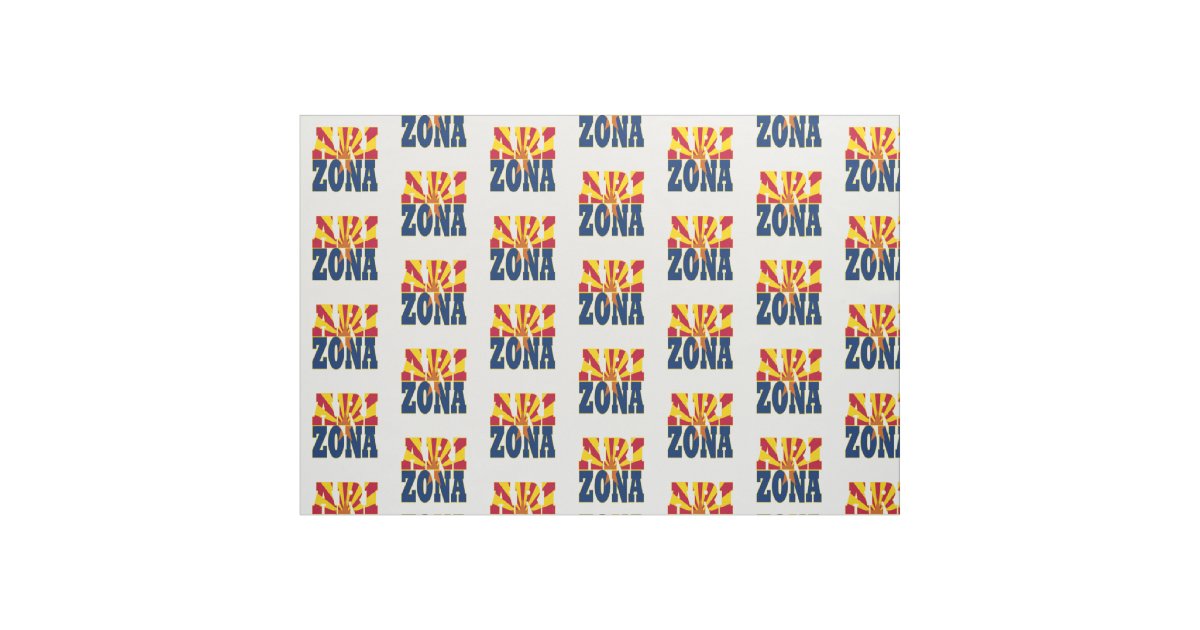 Arizona American state flag Fabric | Zazzle