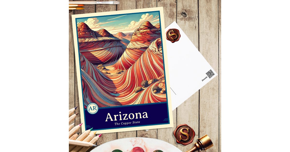 Arizona | Anime Style Cel Shaded Postcard | Zazzle