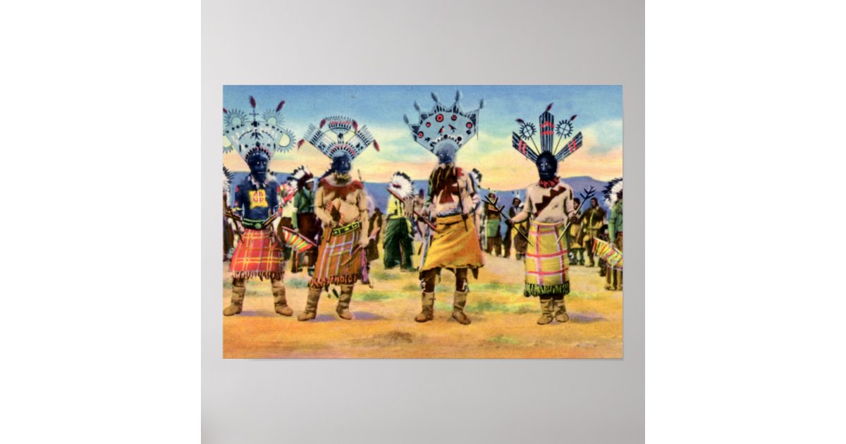 Arizona Apache Indians Devil Dance Poster | Zazzle