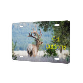 Arizona Bull Elk In Full Velvet Personalized License Plate | Zazzle